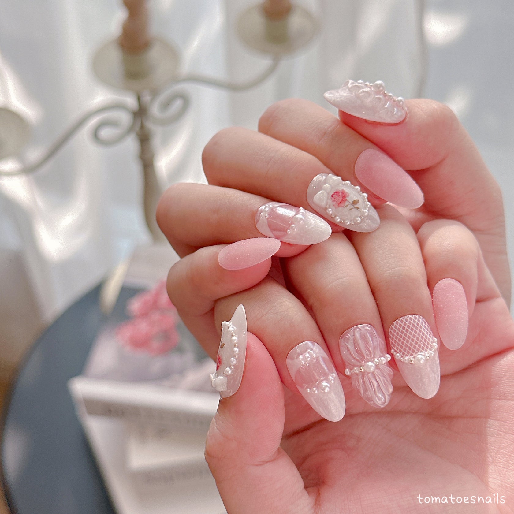 Pink Sugar Rose – Tomatoesnails